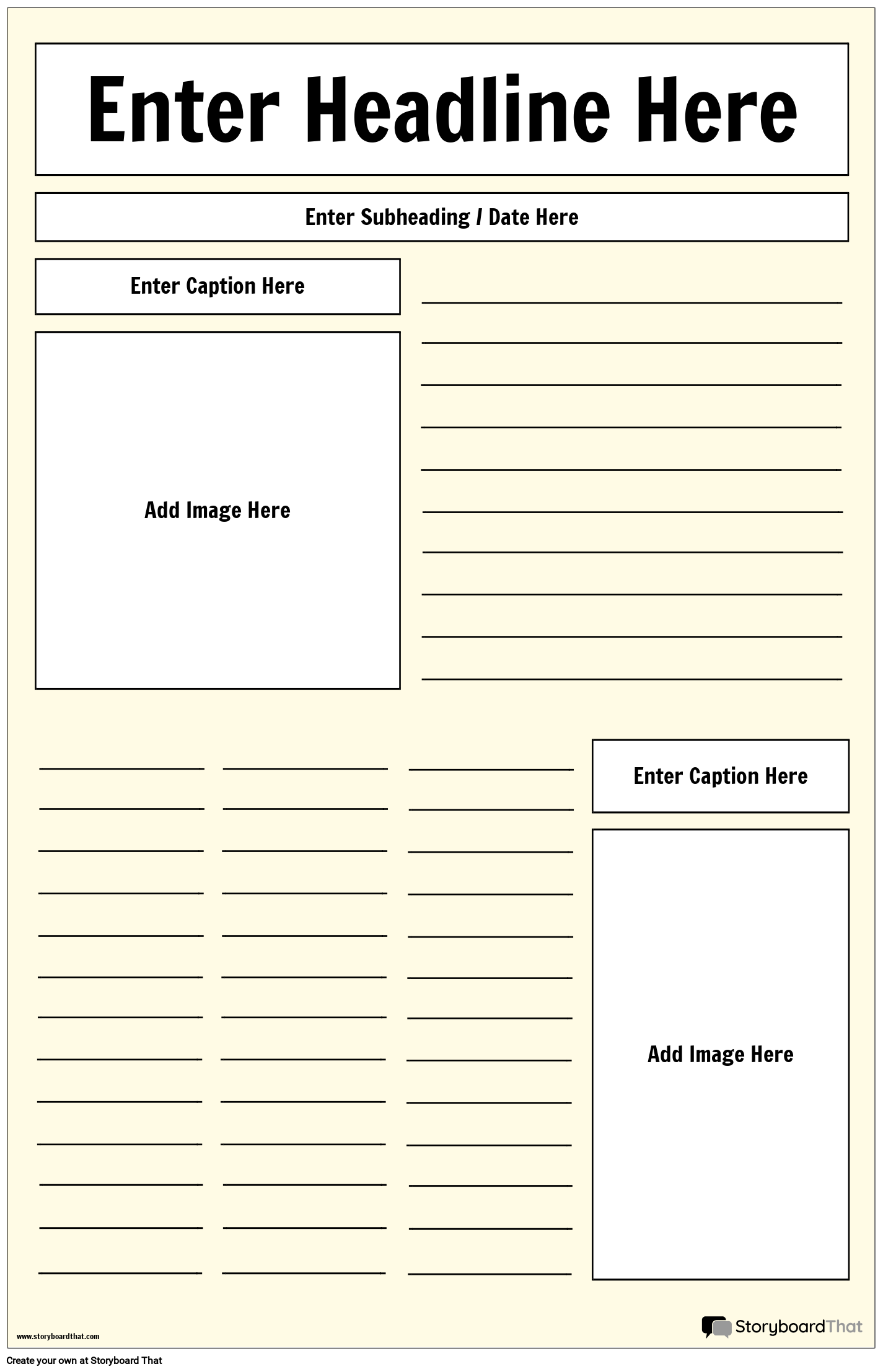 Student Newspaper Template Printable