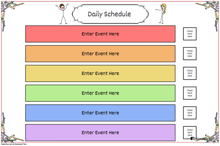 Make a Routine Chart | Daily Routine Chart Template