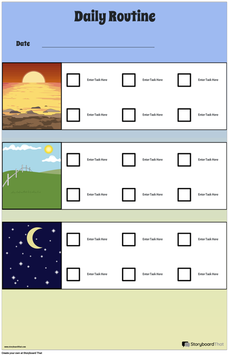 Make a Routine Chart | Daily Routine Chart Template