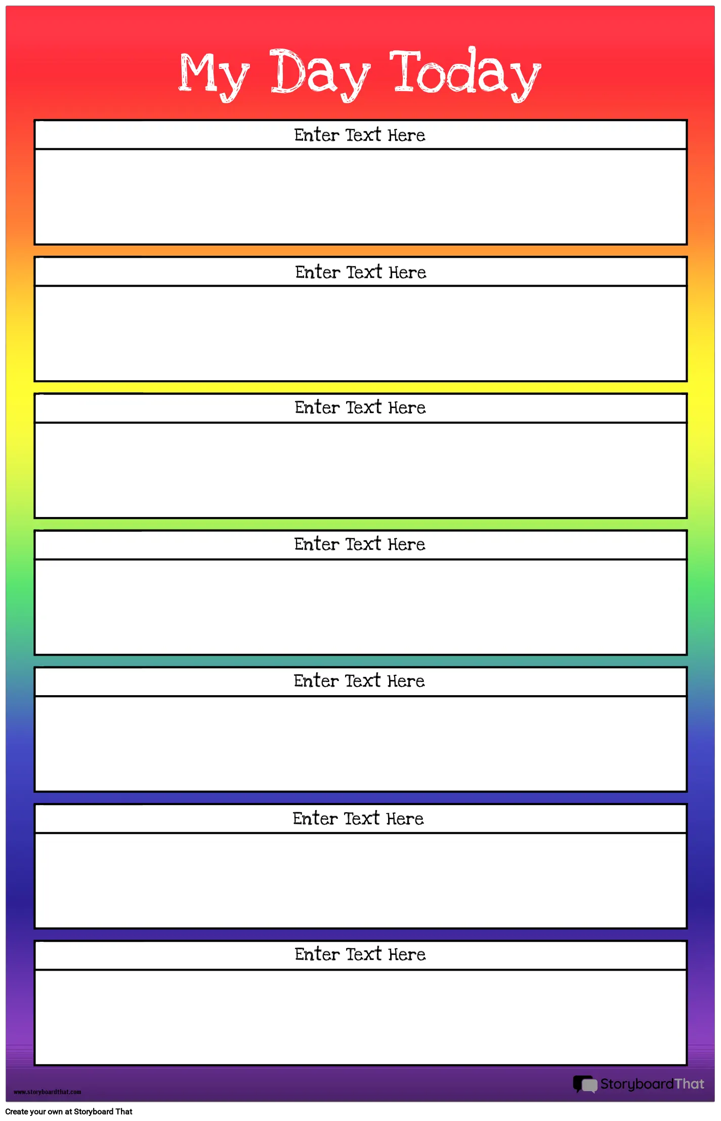 Daily Routine Chart Template — Daily Schedule Maker | StoryboardThat