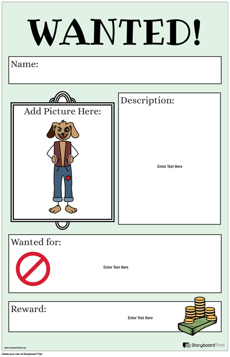 Wanted Poster Template for Students | Create Wanted Posters ...