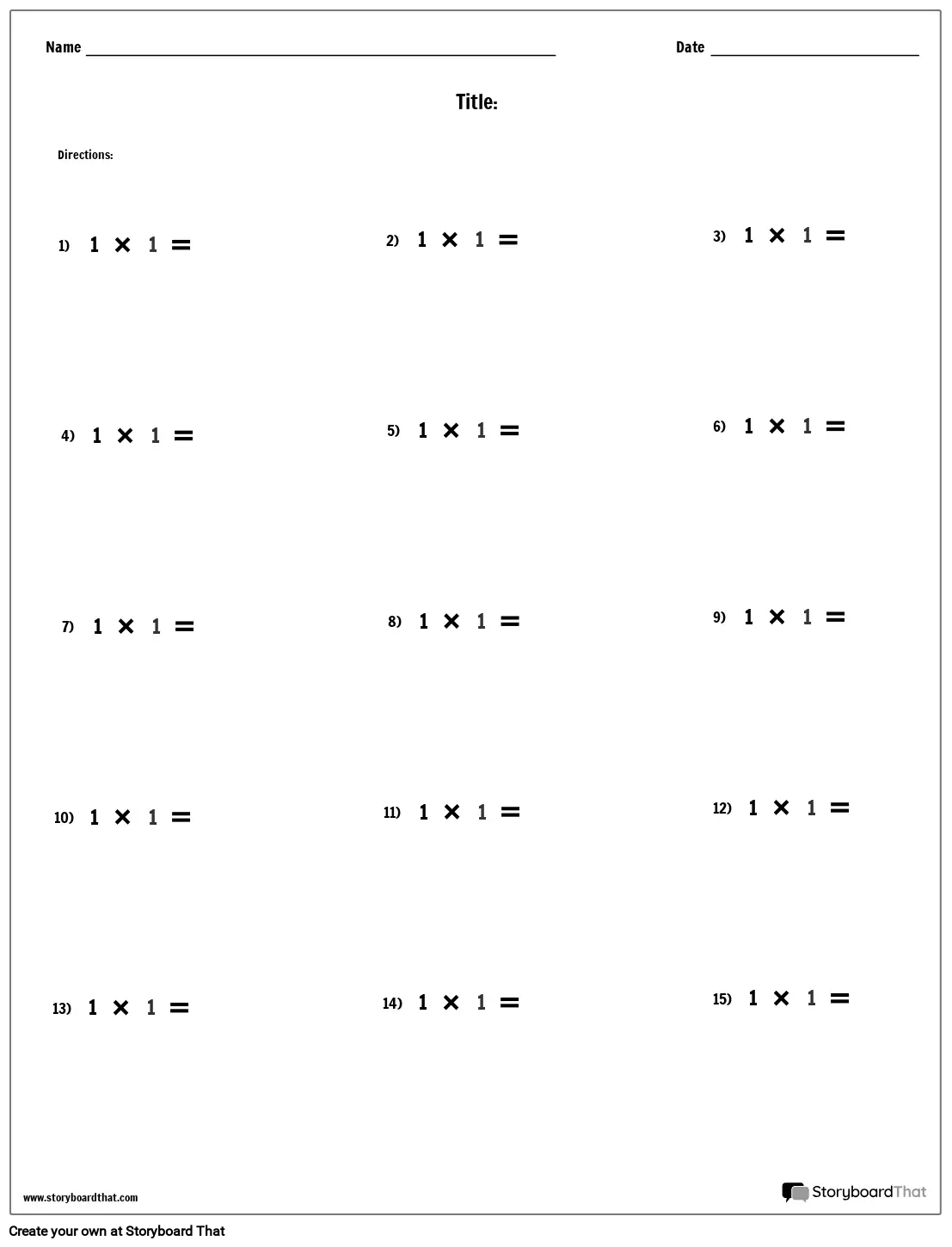 Fișe de Înmulțire — Creator de foi de Lucru Pentru Matematică ...