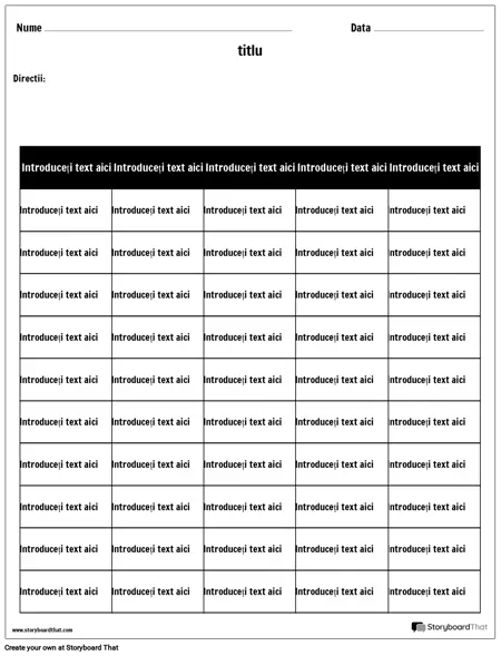 Șablon de Foaie de Lucru Tabelar Tabelele Maker de Lucru