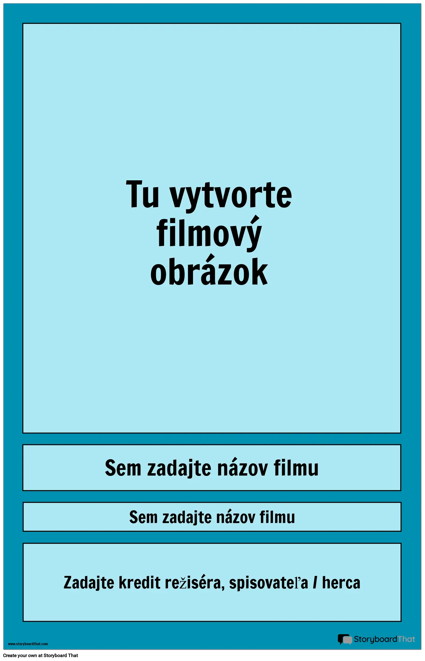Šablóna Filmových Plagátov — Tvorba Filmových Plagátov | StoryboardThat