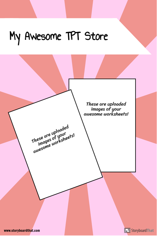 Pinterest TPT Template Storyboard by social-media-templates