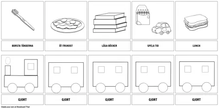 Rutinmässiga & Schemalägga Diagram | Morgon Rutin Diagram