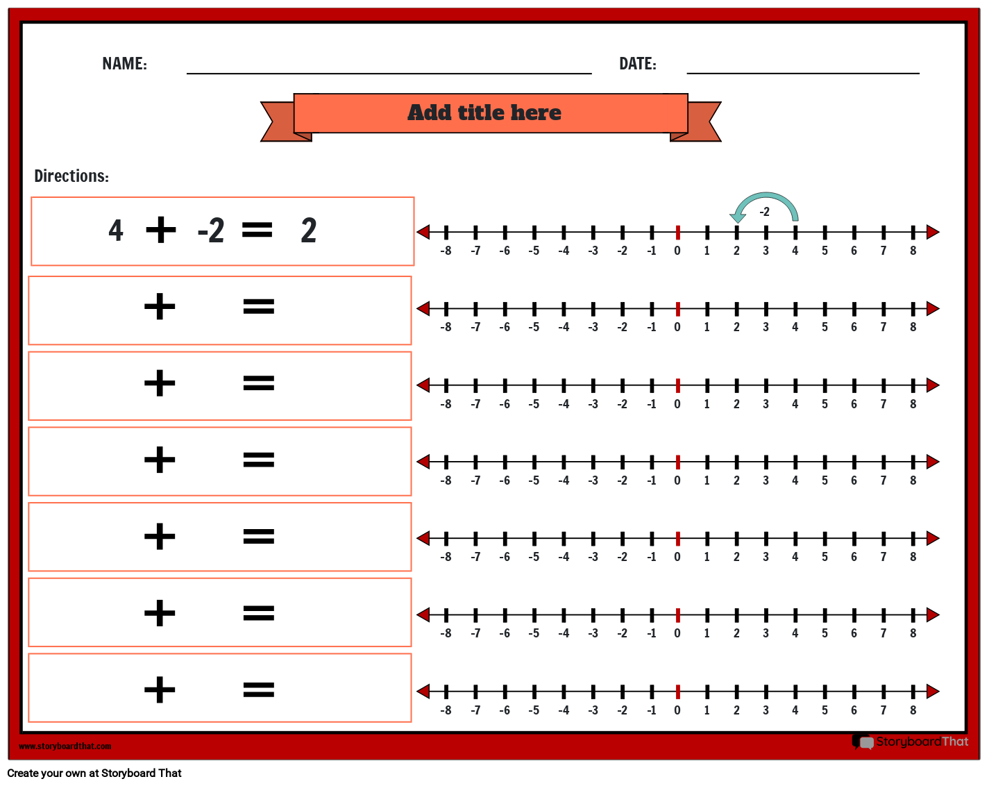 Integers Worksheets Integer Operations Practice