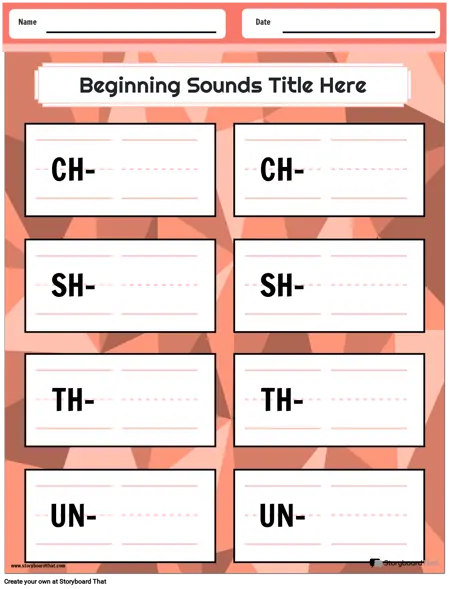Beginning Sounds Worksheets | StoryboardThat