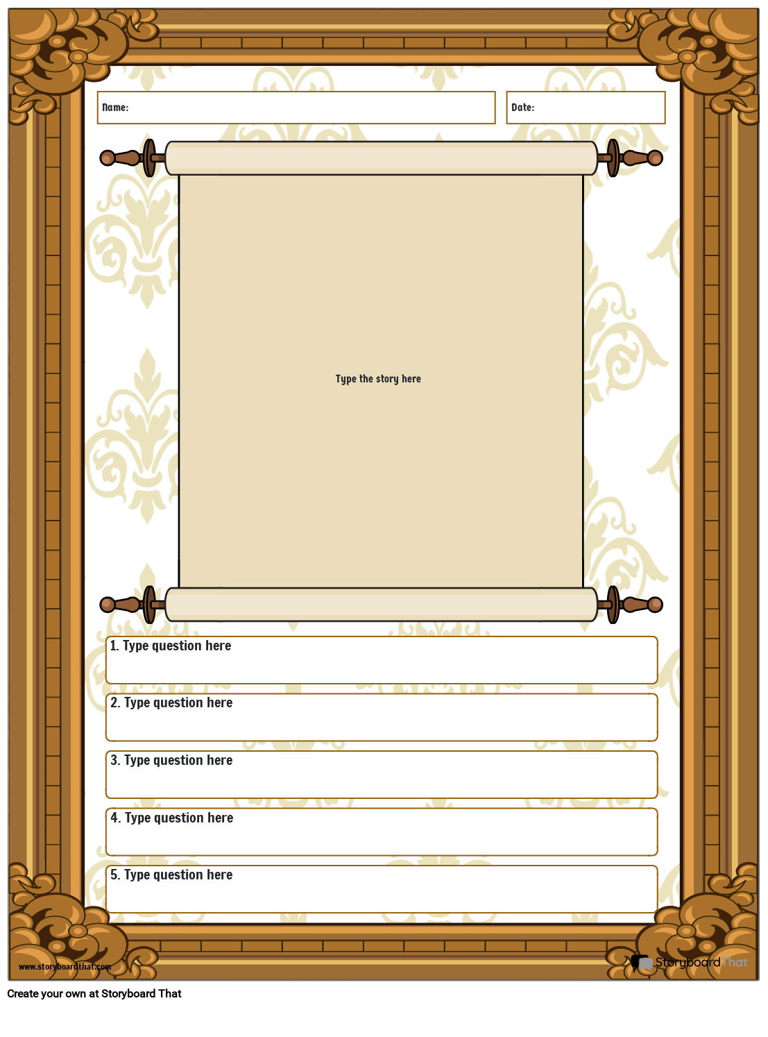 Biography Reading Comprehension Activity Storyboard Biography Reading Comprehension Activity Storyboard