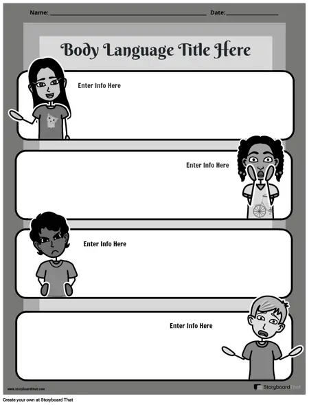 Body Language Worksheets | StoryboardThat