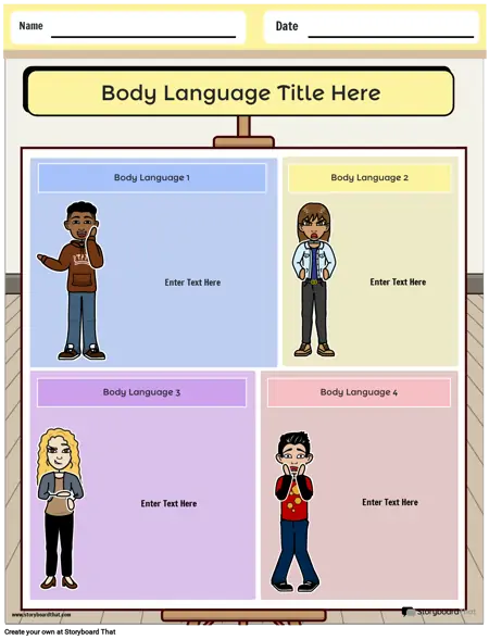 Body Language Worksheets | StoryboardThat