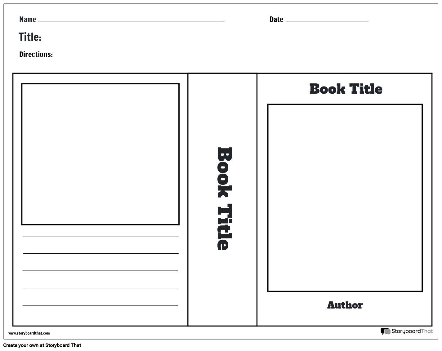 Book Jacket 1 Storyboard Templates