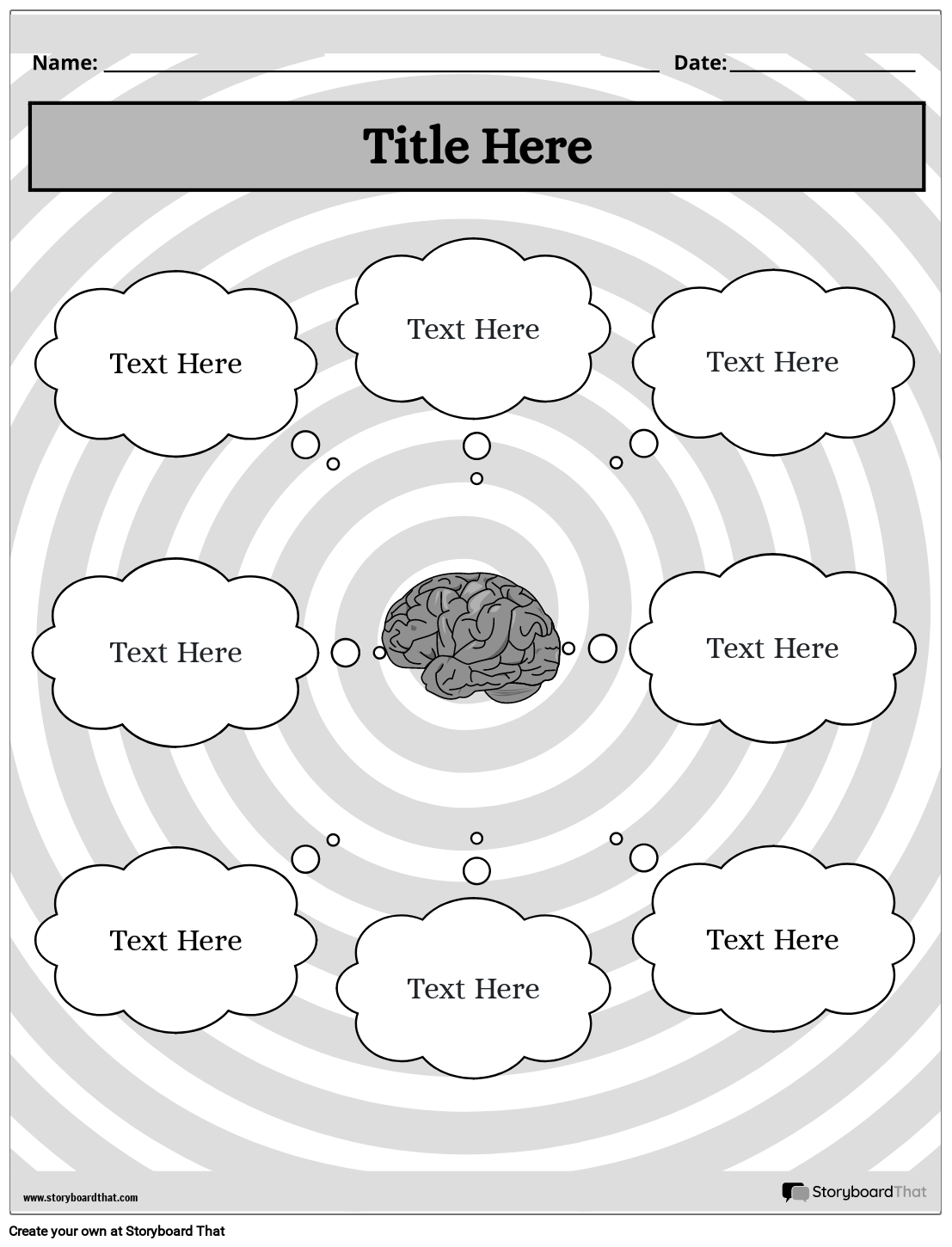 Brainstorming Template With A Spiral Background Brainstorming Template With A Spiral Background