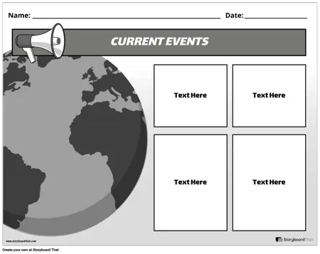 Current Events Worksheets | StoryboardThat