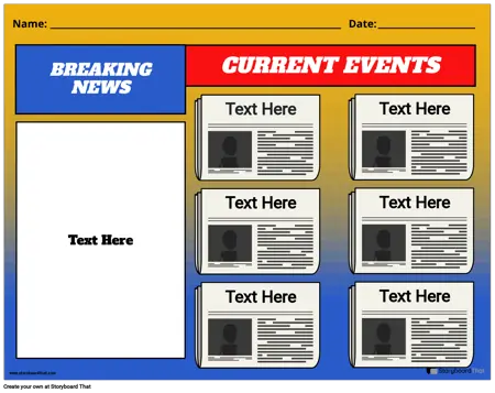 Current Events Worksheets | StoryboardThat