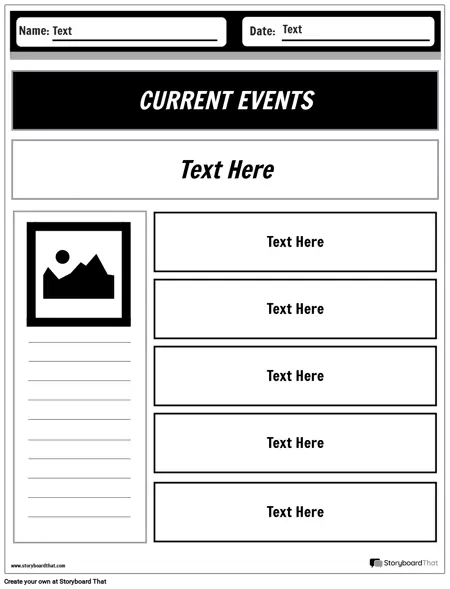 Current Events Worksheets | StoryboardThat