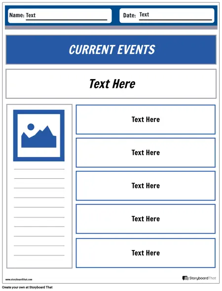 Current Events Worksheets | StoryboardThat