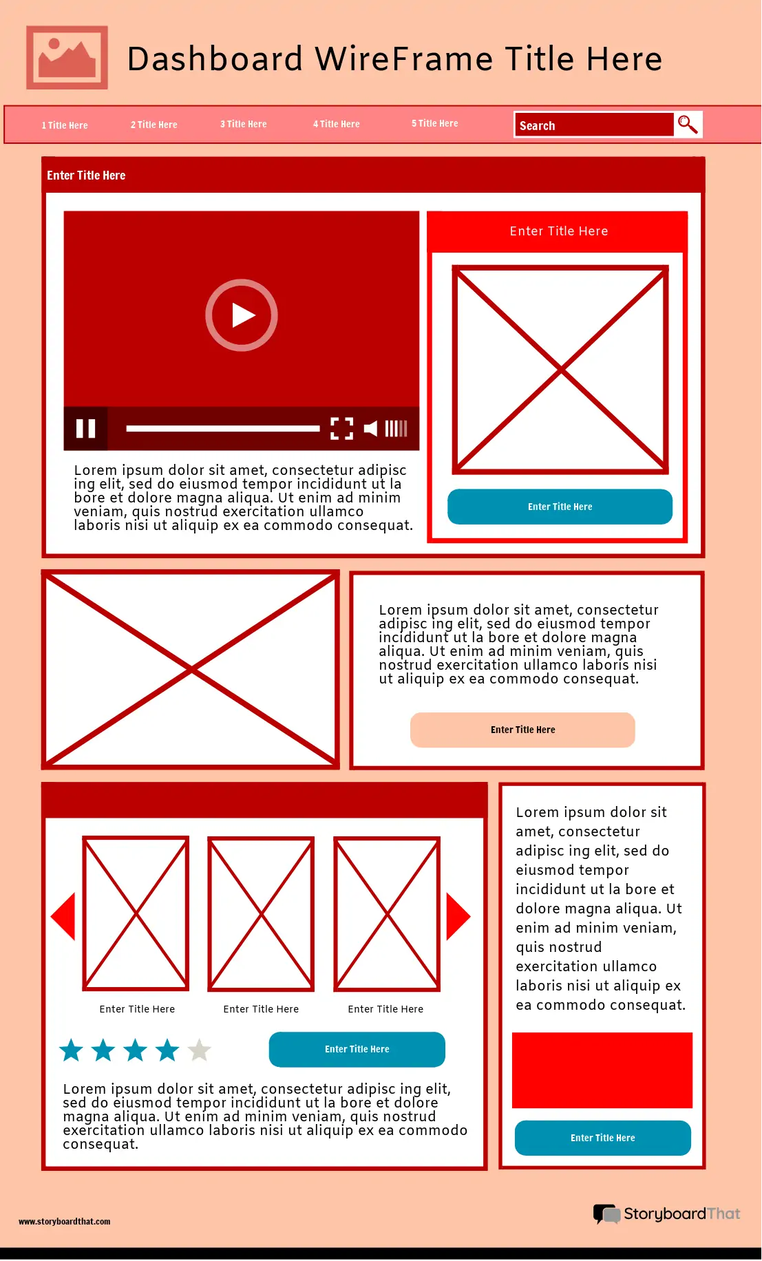 Dashboard Wireframes | FREE Wireframe Tool