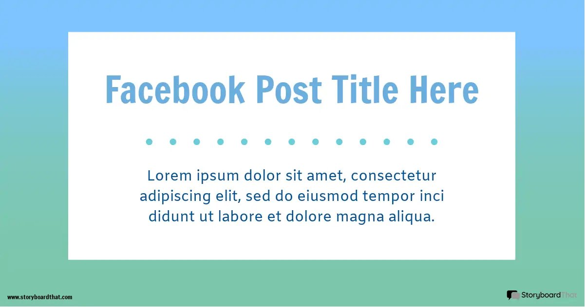 Facebook Image Templates | Social Media Template Maker
