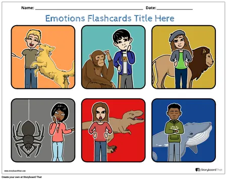 Emotions Flashcards — Emotion Worksheet | StoryboardThat