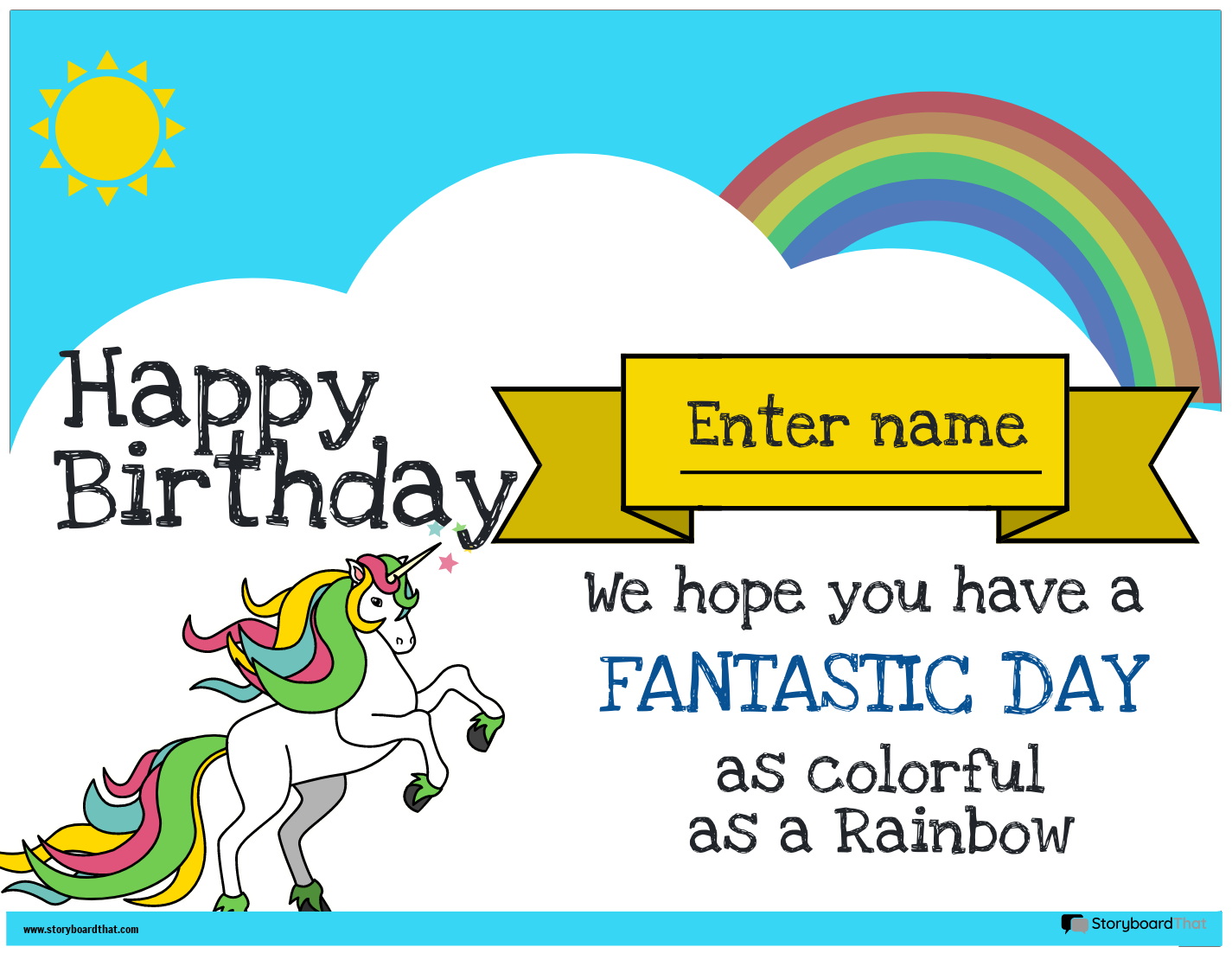 Fun birthday Certificate Storyboard por templates