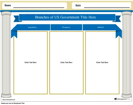 Branches of the US Government — Worksheets & Exercises | StoryboardThat