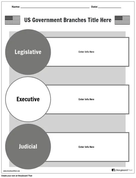 Branches of the US Government — Worksheets & Exercises | StoryboardThat