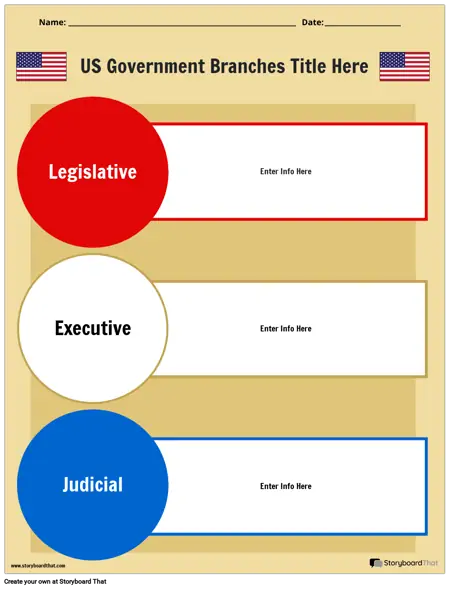 Branches of the US Government — Worksheets & Exercises | StoryboardThat