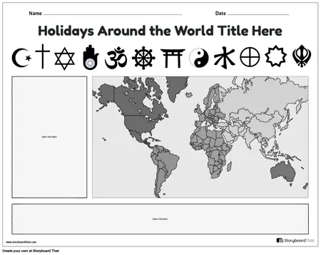 Holidays Around the World Worksheets & Activities | StoryboardThat
