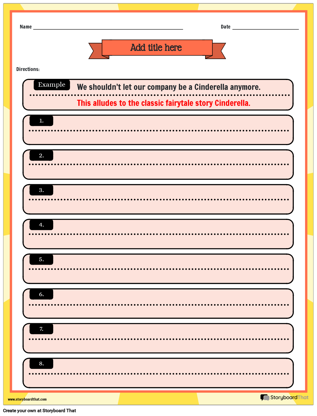 Allusion Worksheets Allusion Worksheets