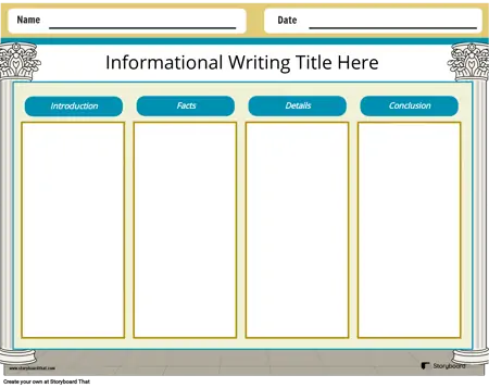 Informational Writing Worksheets | StoryboardThat