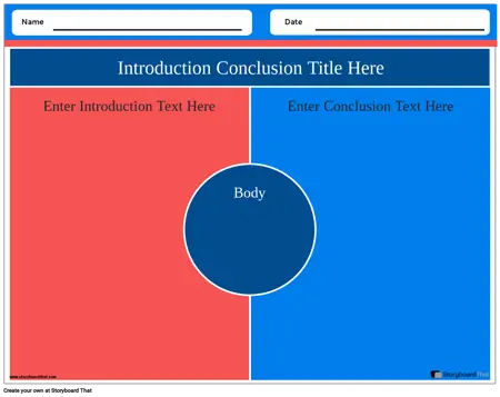 Writing Introductions & Conclusions Worksheets | StoryboardThat