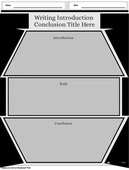 Writing Introductions & Conclusions Worksheets | StoryboardThat
