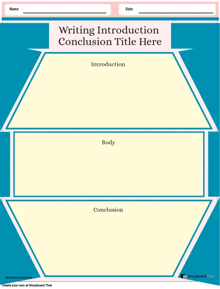 Writing Introductions & Conclusions Worksheets | StoryboardThat