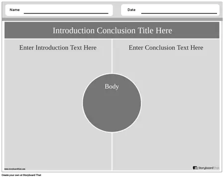 Writing Introductions & Conclusions Worksheets | StoryboardThat