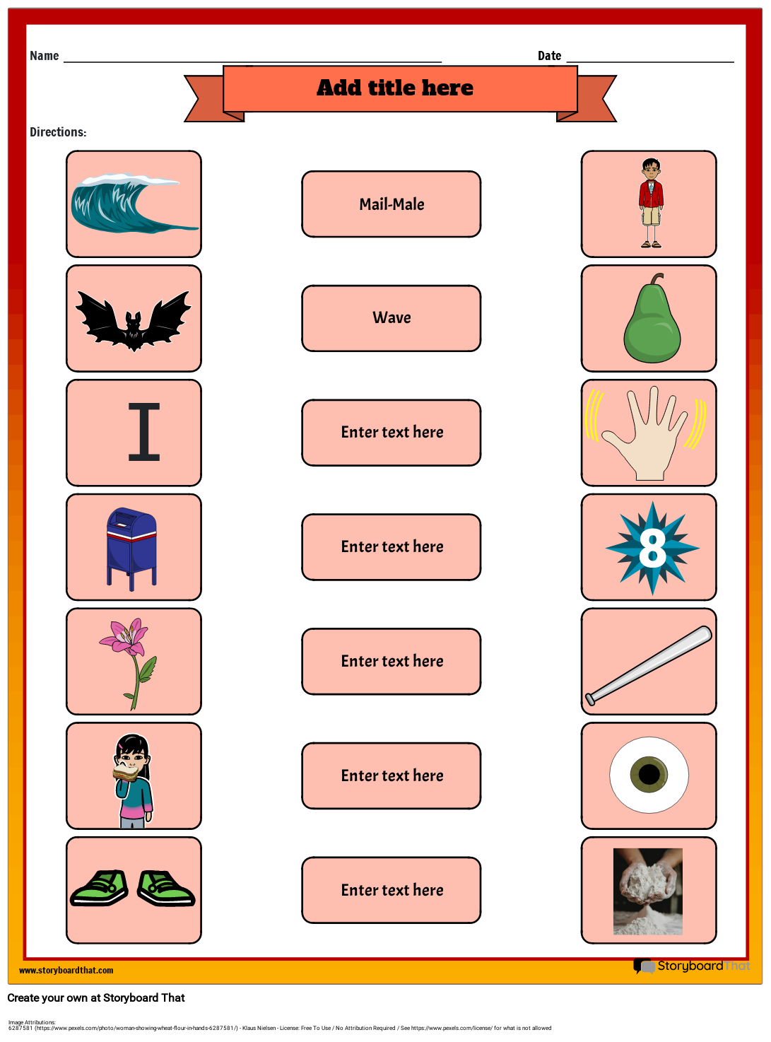 Matching Homonyms Worksheet Storyboard Por Templates