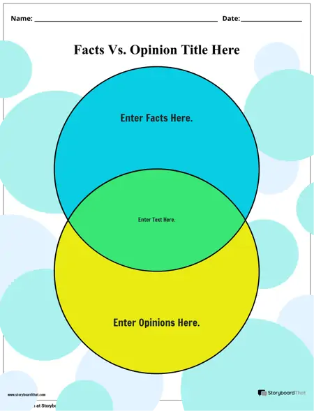 Fact and Opinion Worksheet — Fact vs Opinion | StoryboardThat