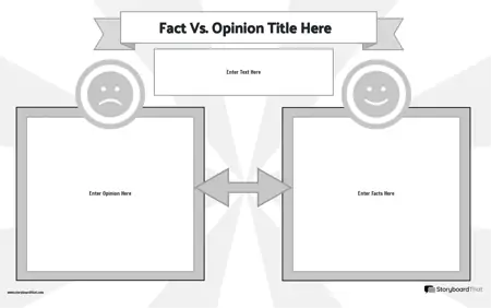 Fact and Opinion Worksheet — Fact vs Opinion | StoryboardThat