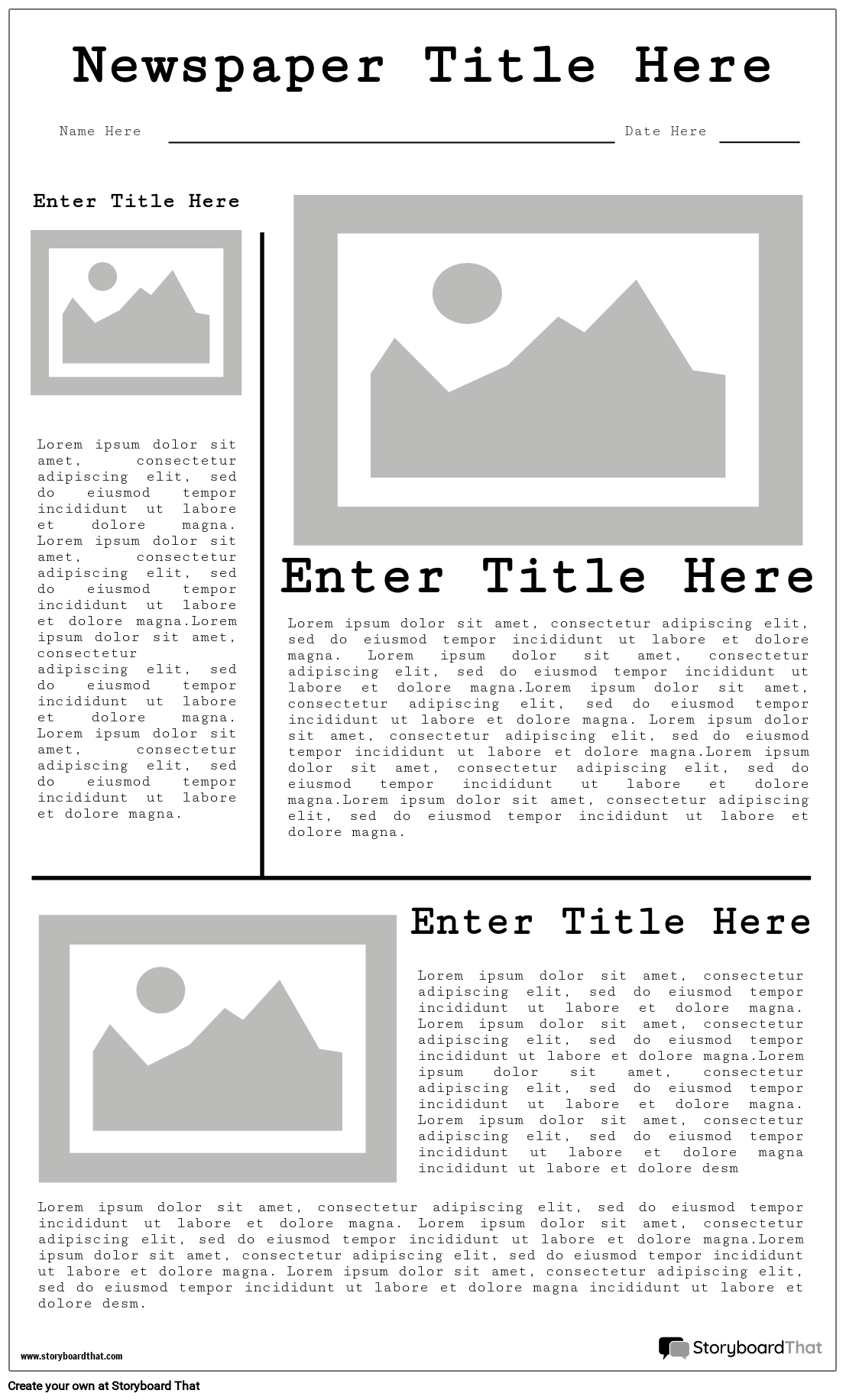 Creating A Newspaper Creating A Newspaper