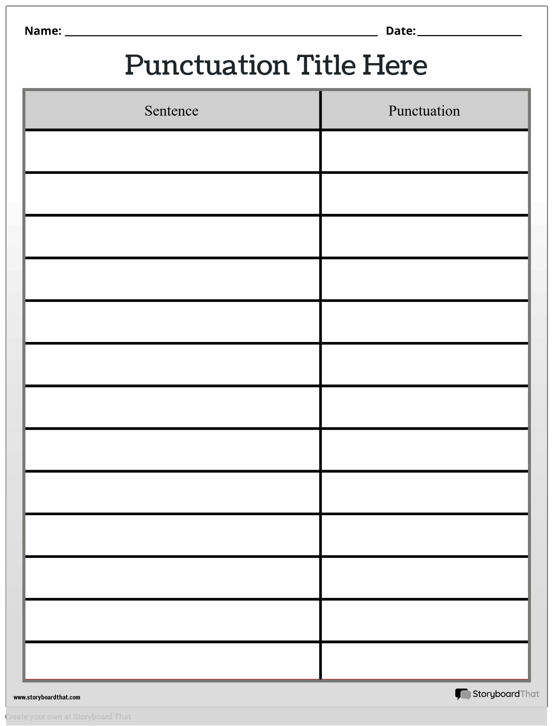 New Create Page Punctuation Template 4 (Black & White) New Create Page Punctuation Template 4 (Black & White)