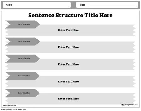 Sentence Structure Worksheets | StoryboardThat