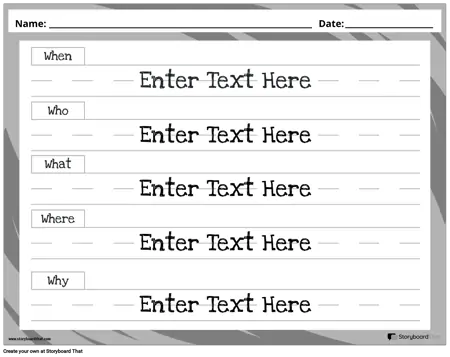 Sentence Structure Worksheets | StoryboardThat