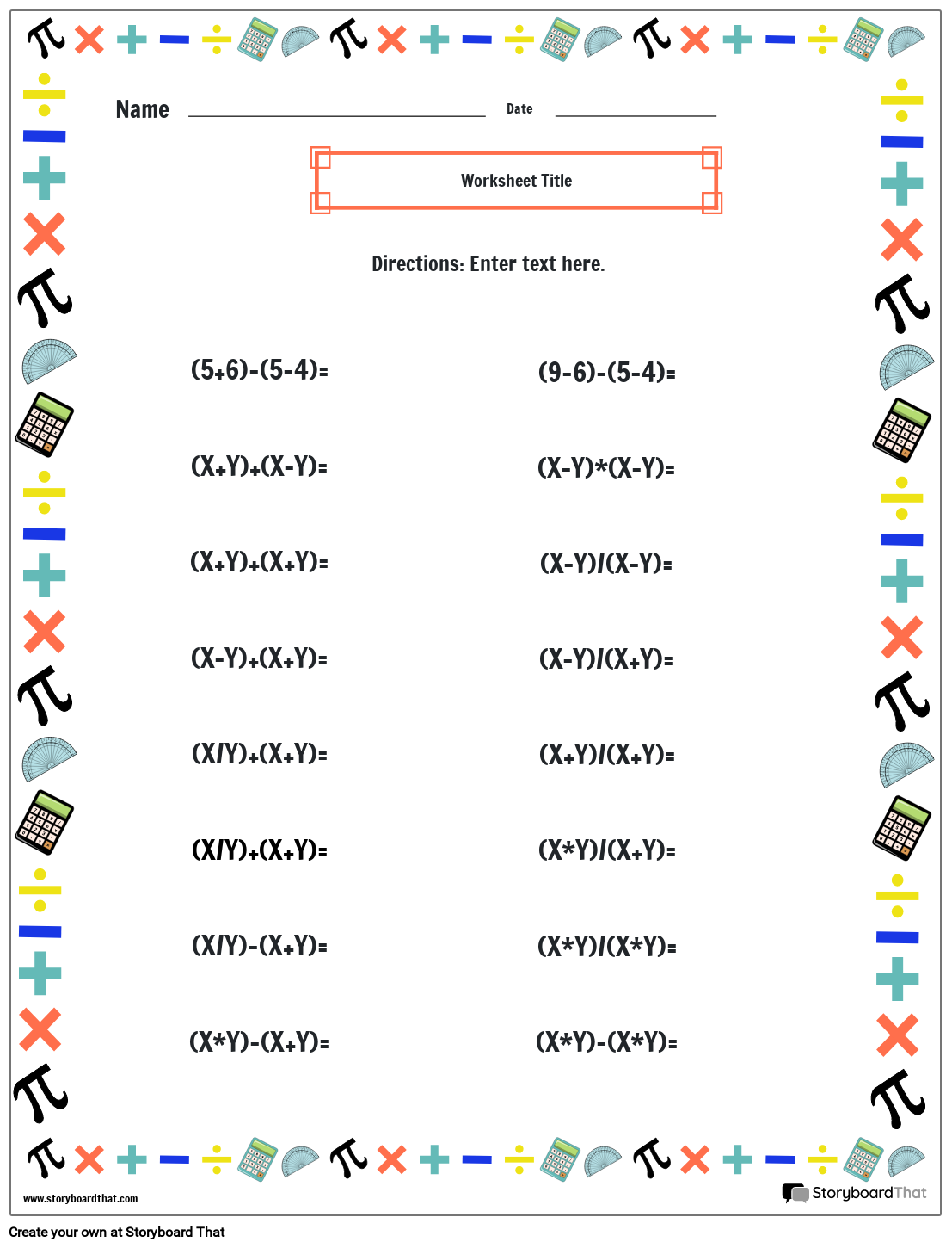 Mixed Operations Worksheets Free Printable