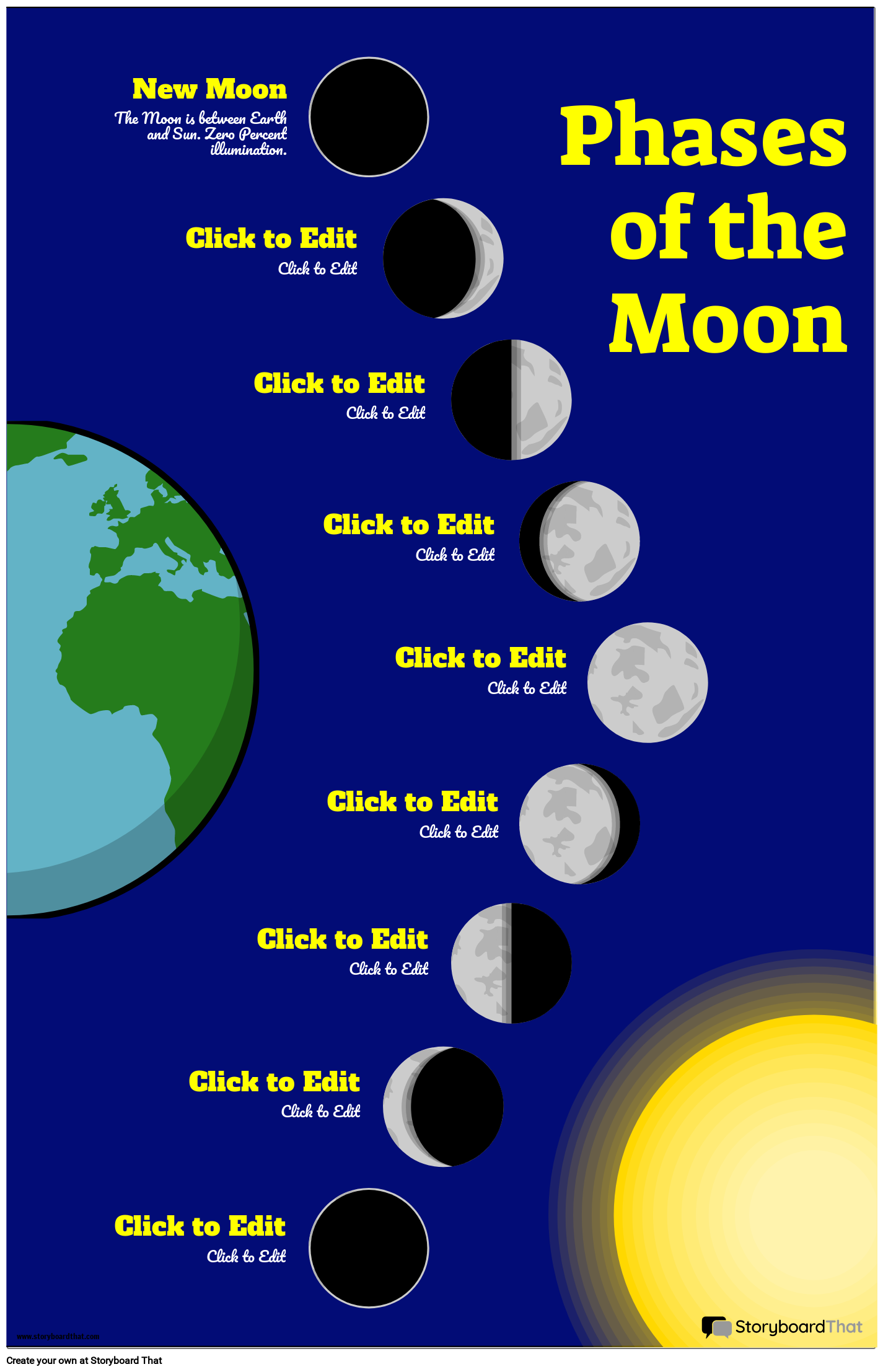 Moon Phases Posters Free Customizable Storyboard That Moon Phases Posters Free Customizable Storyboard That