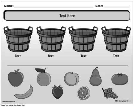Sorting Pictures — Sorting Worksheet | StoryboardThat