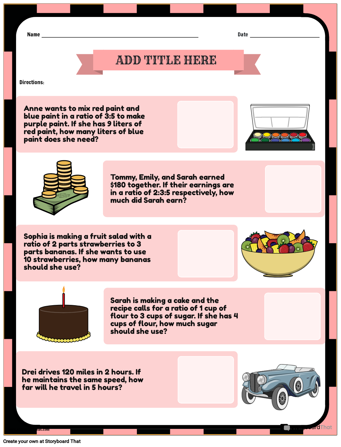 Free Math Word Problem Worksheets Customize And Print