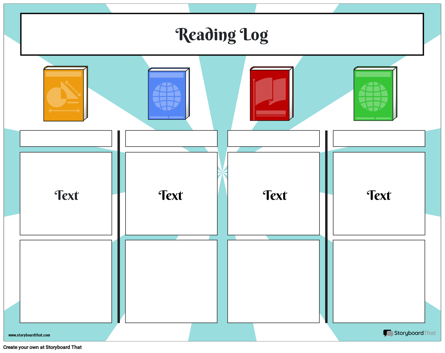 Reading Log Template Create A Reading Log StoryboardThat