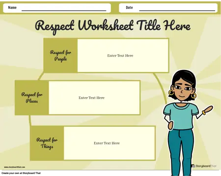 Respect Worksheets | StoryboardThat
