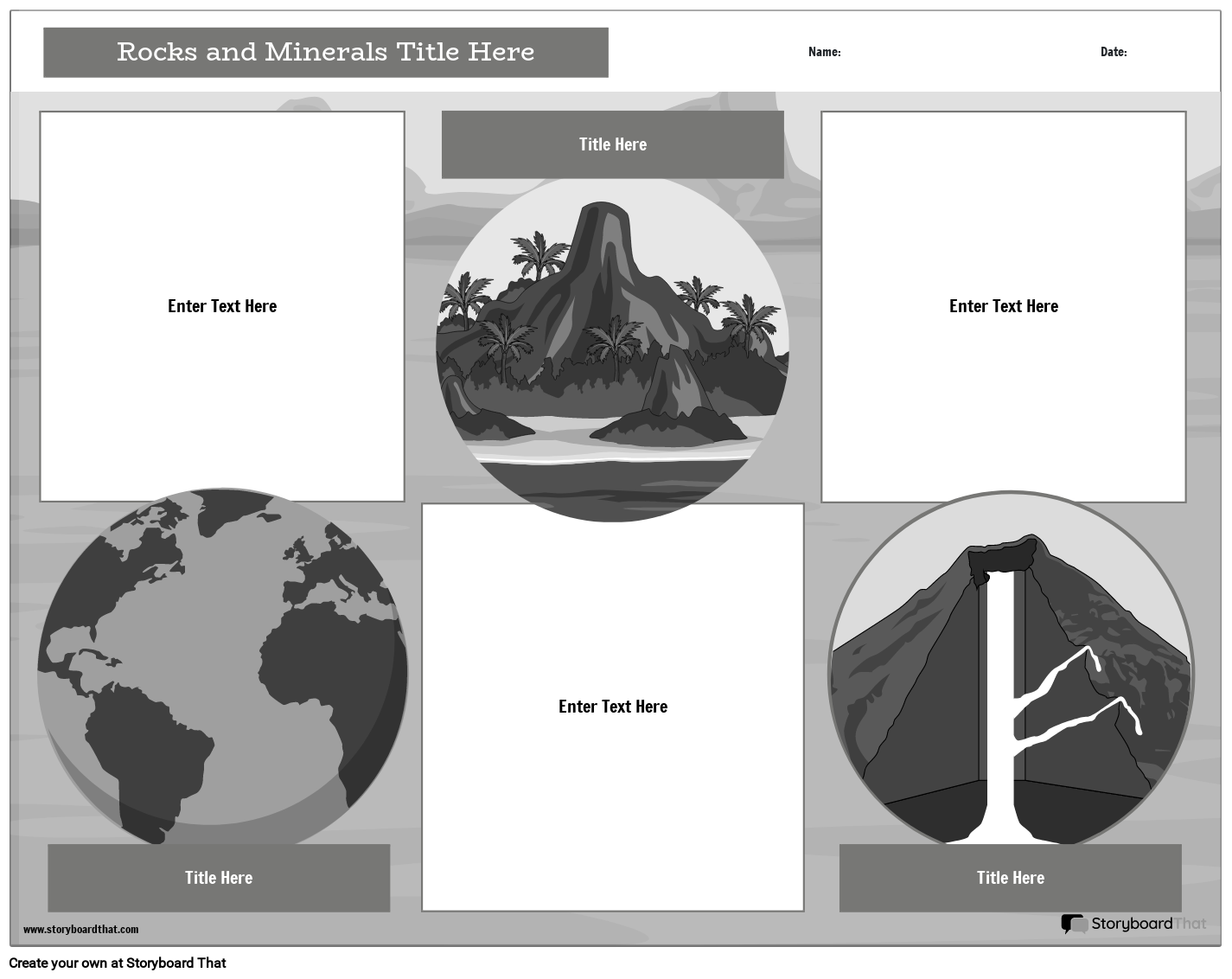 Roc and Min Landscape Black and White 3 Storyboard