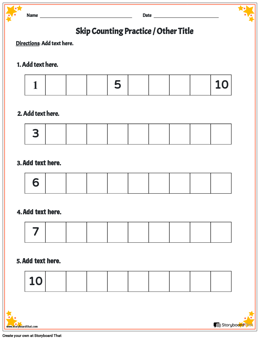 Free Skip Counting Worksheets At StoryboardThat Free Skip Counting Worksheets At StoryboardThat